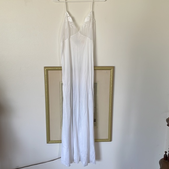 Nicole | Dresses | Vintage Nicole Maxi Lingerie White Shear Nylon Dress ...
